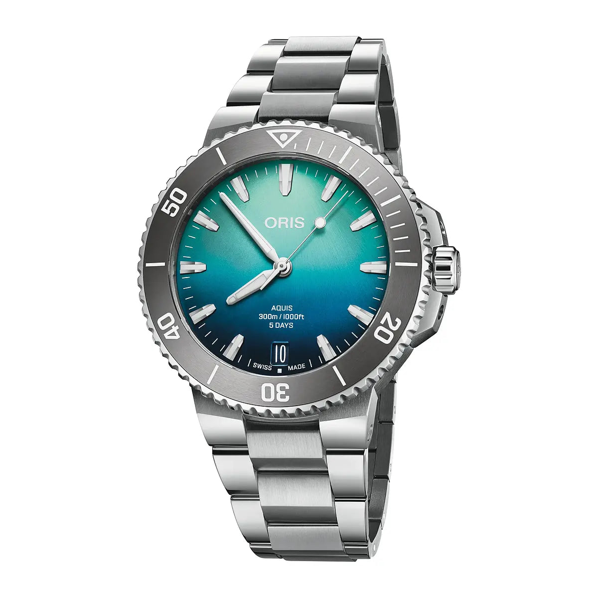 Oris Aquis Date Great Barrier Reef Iv Blu 01 400 7790 4185-Set – ALFYO