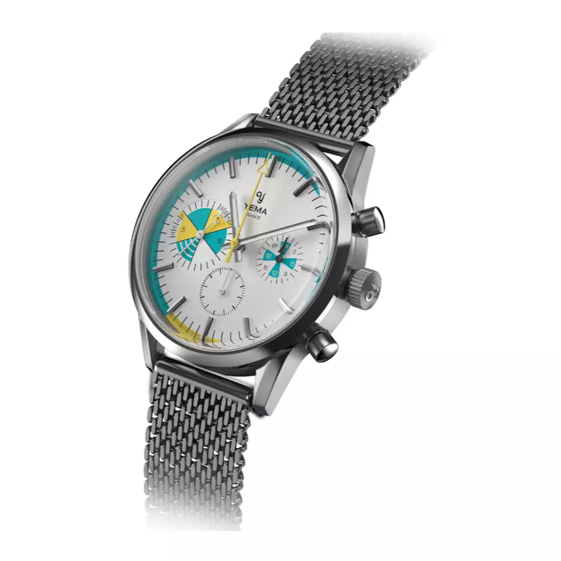 Yema Yachtingraf Croisière Meca-Quartz Bianco Maglia Milano – ALFYO