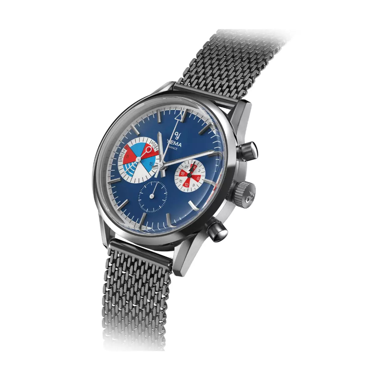 Yema Yachtingraf Croisière Meca-Quartz Blu Maglia Milano – ALFYO