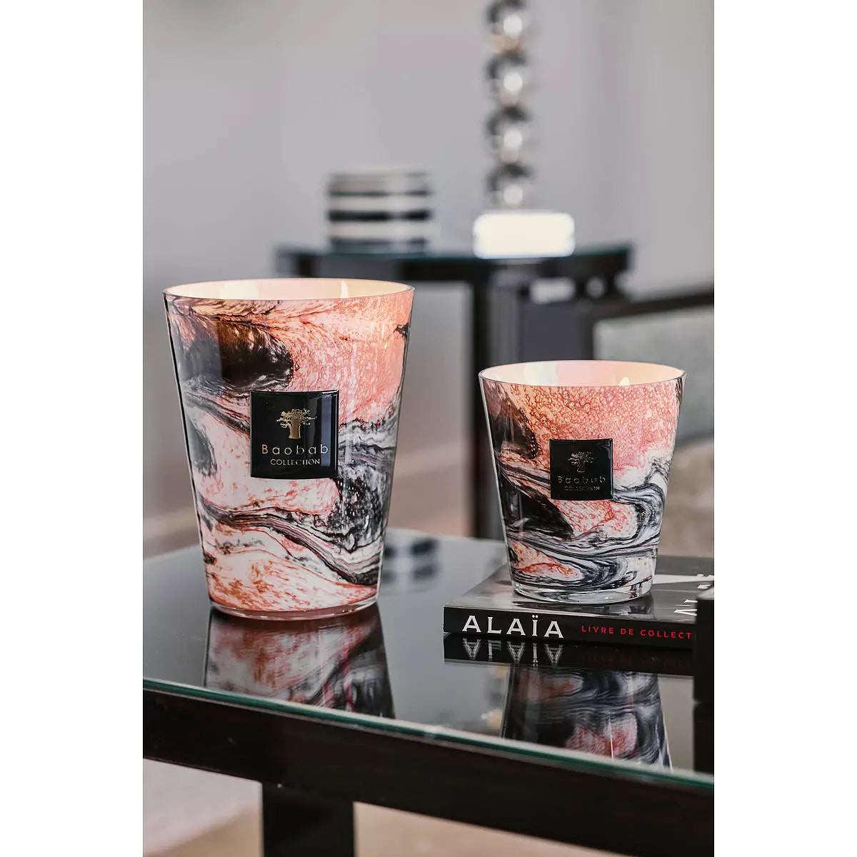 Candela Baobab Delta Zambeze Floreale Rosa e Nera – ALFYO